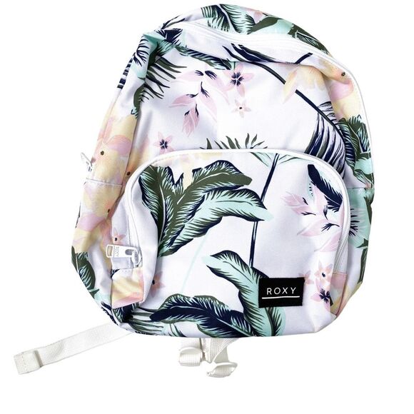 Roxy | Bags | Roxy White Tropical Floral Print Mini Backpack | Poshmark
